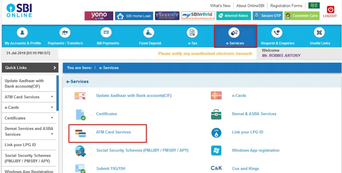 SBI ATM card application form Online [2025] | SBI Debit Card Online Apply