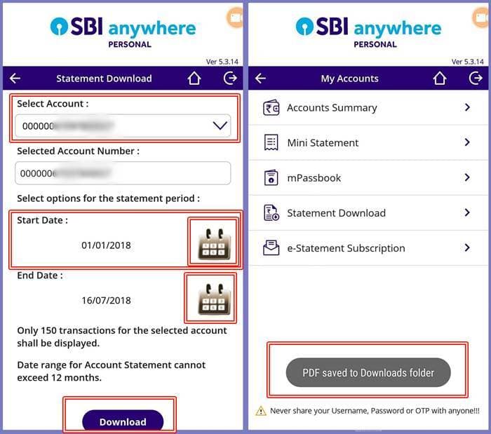 Bank statement SBI [2024] | Download SBI account Statement online