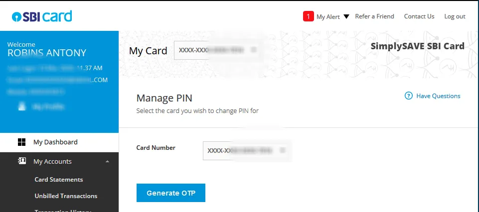 SBI Credit card Status checking | sbi credit card Track