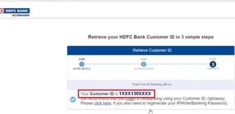 Customer ID in HDFC bank | Forgot Customer ID in HDFC bank