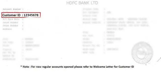 Customer ID in HDFC bank | Forgot Customer ID in HDFC bank