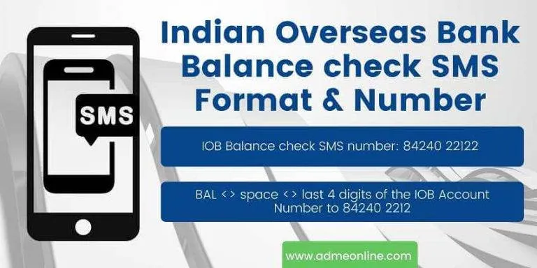 Indian Overseas Bank balance check Number | How to check IOB Balance